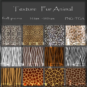Second Life Marketplace - AT-Texture Fur Animal + hud texture full perm