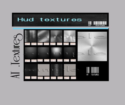 Second Life Marketplace - AT-Texture Metal black & silver + hud texture ...