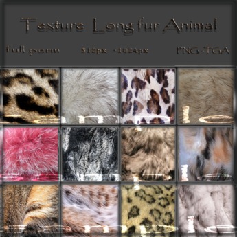 Second Life Marketplace - AT-Texture Long fur Animal + hud texture full ...