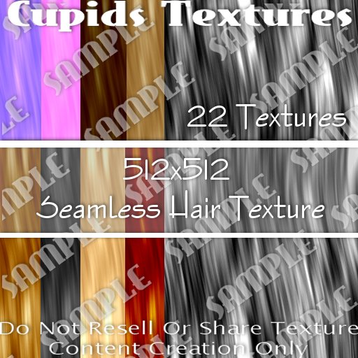Second Life Marketplace - *CUPIDS TEXTURES* 22 Seamless Hair Textures