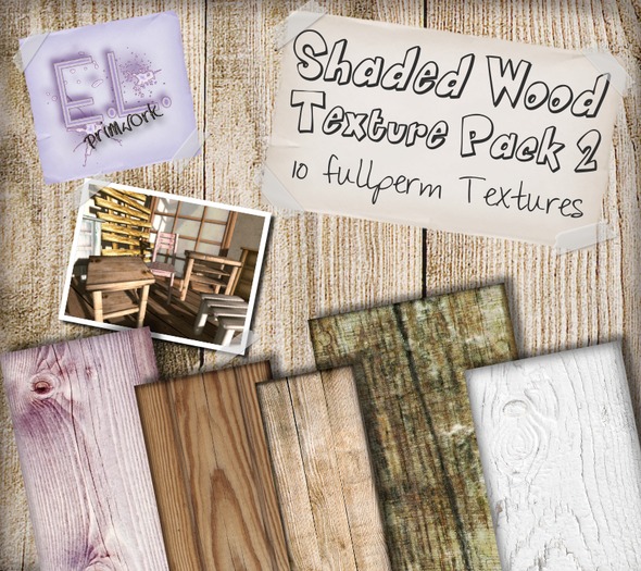 Second Life Marketplace - E.L. - Shaded Wood Texture Pack number 2! for ...