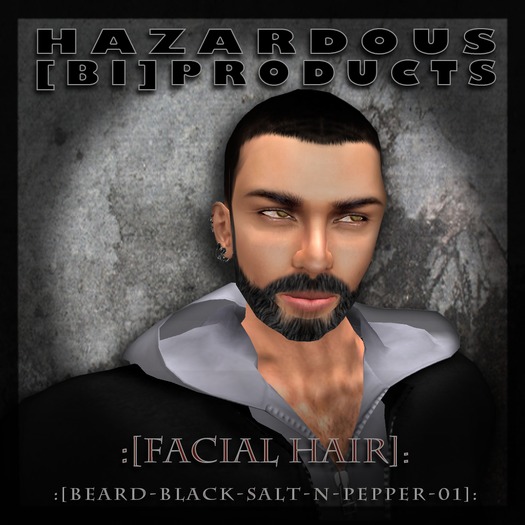 Second Life Marketplace - [Facial Hair] Beard: Black - Salt-n-Pepper [01]
