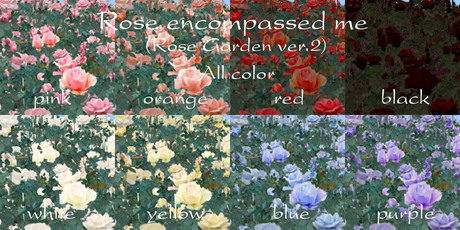 Second Life Marketplace - Rose Garden : Rose encompassed me blue