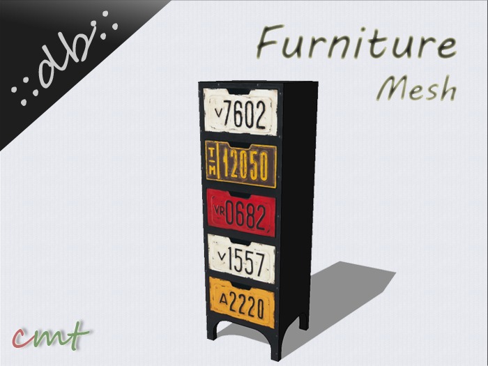 Second Life Marketplace - ::db furniture:: Style cabinet Road Signs
