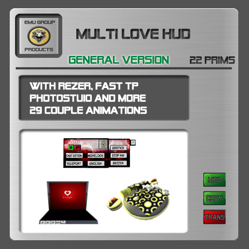 Second Life Marketplace - EMU Multi-Cuddle Hud (General Version) - 29 ...