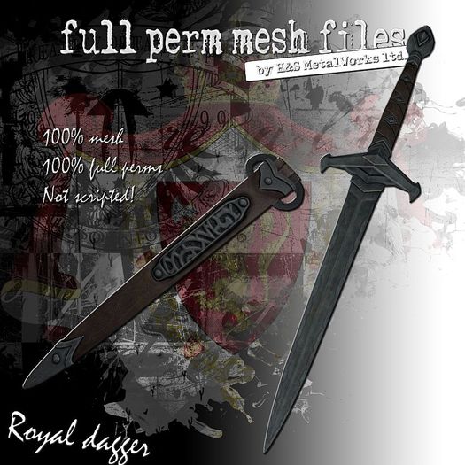 Second Life Marketplace - Royal dagger (ancient, medieval, tribal ...