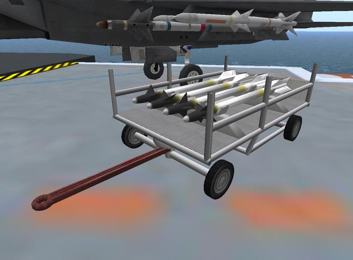 Second Life Marketplace - Gray Missile Cart with AIM-9 Sidewinder ...