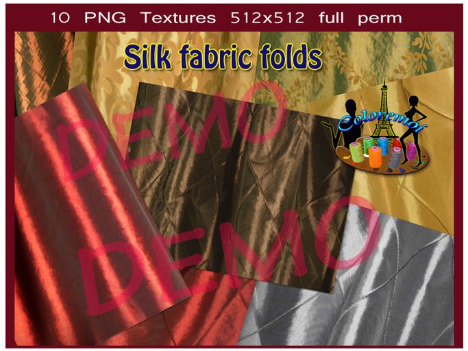 Second Life Marketplace - 10 folded silk seamless textures