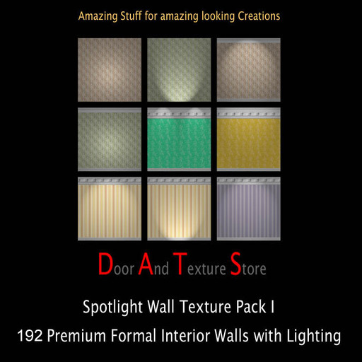 Second Life Marketplace - 197 Premium Spotlight Wall Textures ...