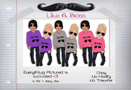 Second Life Marketplace - That's So {Kyoot} - Like A Boss (Gray)