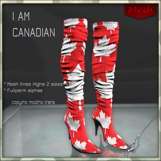 Second Life Marketplace - I am Canadian Knee high mesh boots