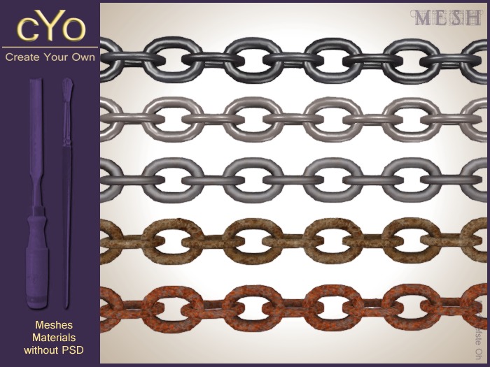 Second Life Marketplace - cYo Chains, LOD optimized, full perms meshes ...