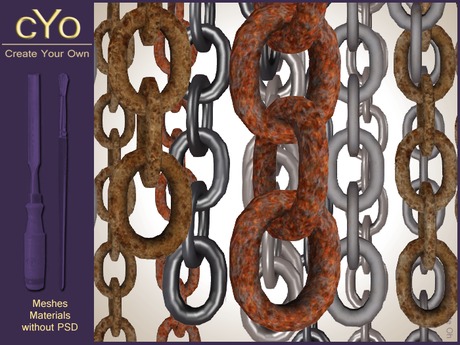 Second Life Marketplace - cYo Chains, LOD optimized, full perms meshes ...