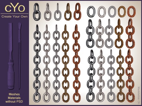 Second Life Marketplace - cYo Chains, LOD optimized, full perms meshes ...