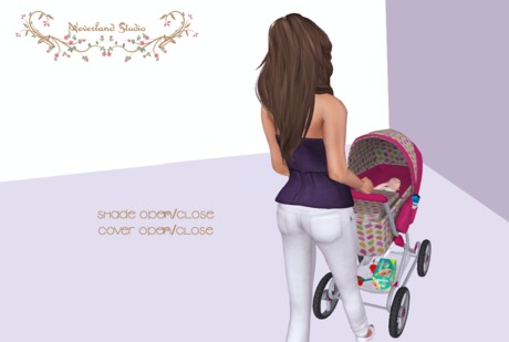 Second Life Marketplace - Neverland - Prim Baby Stroller - Birdie