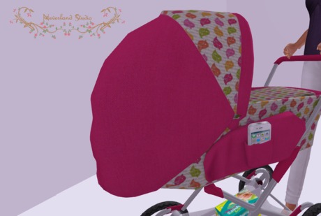 Second Life Marketplace - Neverland - Prim Baby Stroller - Birdie