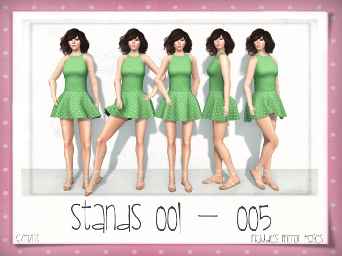 Second Life Marketplace - Flash Friendly Poses - Stand Poses 001-005