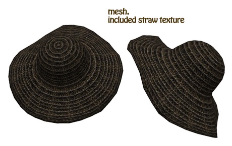 Second Life Marketplace - origami~* Straw Hat Mesh+Sculpty