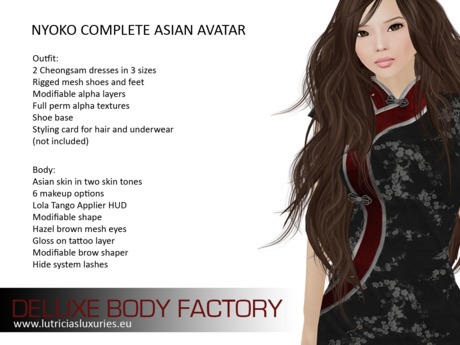 Second Life Marketplace - Complete female Asian avatar Nyoko, skin and ...