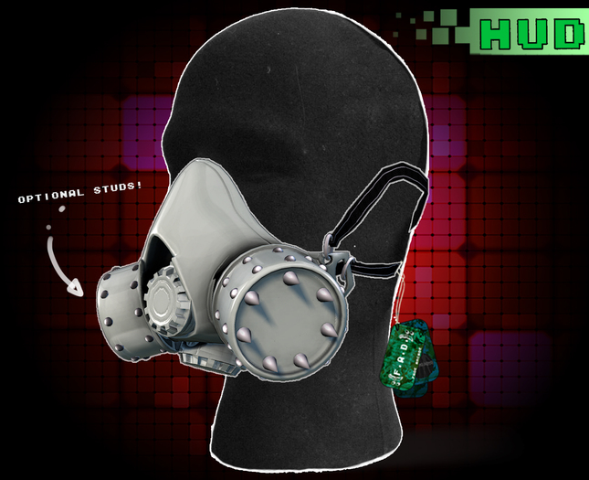 Second Life Marketplace - :{F.A.D.}: Anarchist Unisex Studded Gas Mask ...