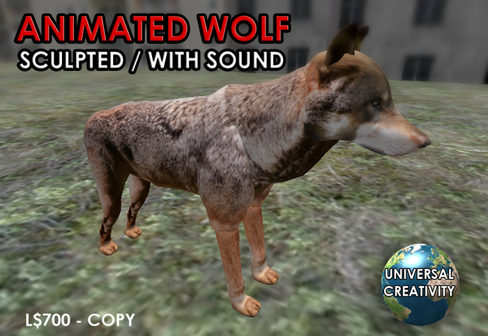 Second Life Marketplace - Universal Creativity - Animated Wolf w/sound ...