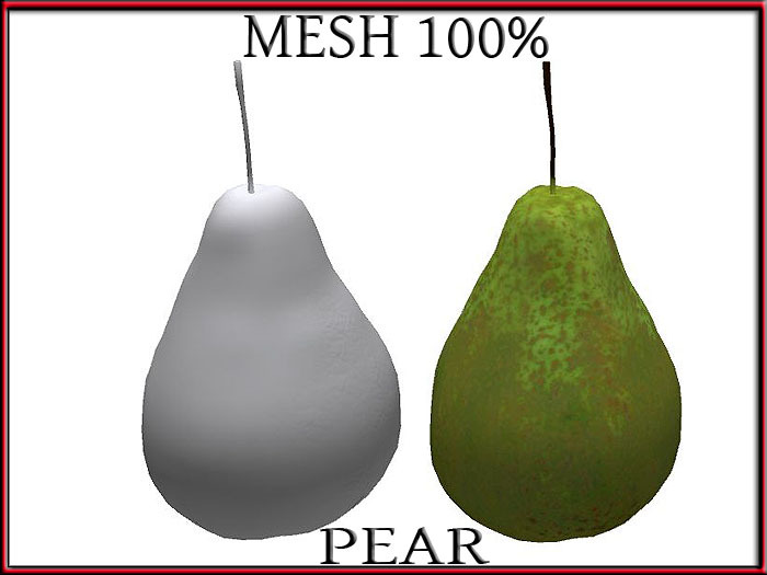 Second Life Marketplace - T-3D Creations [ Pear ] MESH - Full Perm