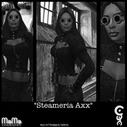 Second Life Marketplace - MoMo - Steameria Axx Steampunk combo demo