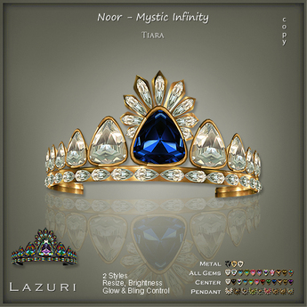 Second Life Marketplace - [ ] Noor Mystic Infinity Tiara Color Change