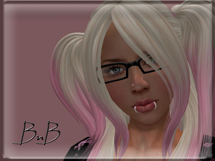 Second Life Marketplace - ::BnB:: Braided mesh lip rings~ silver/ pink ...