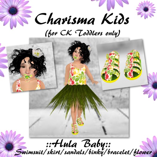 Second Life Marketplace - Charisma Kids ::Hula Baby:: Outfit BOX