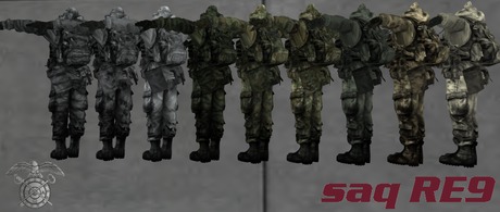 Second Life Marketplace - SAQ MESH RE9 COMBAT UNIFORM w/ GAS MASK