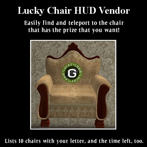 Second Life Marketplace - Sweet Lucky Chair Vendor Boxed (no HUD)