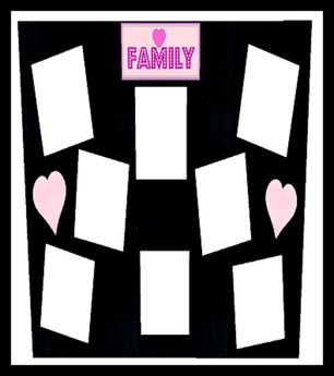 Second Life Marketplace - Pink & Black Family Pinboard