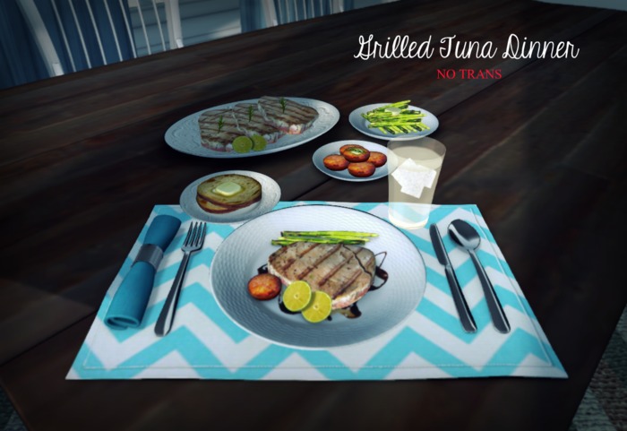 Second Life Marketplace - !-IE-! Grilled Tuna Dinner - 450