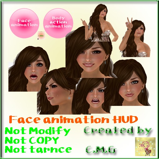 Second Life Marketplace - C.M.G faceanimation HUD V1.0BOX