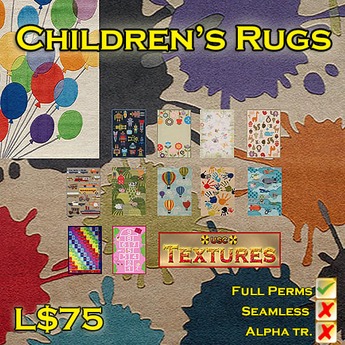 Second Life Marketplace - USC Textures - Children's Rugs
