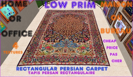 Second Life Marketplace - 4 rectangular Persian carpets 18