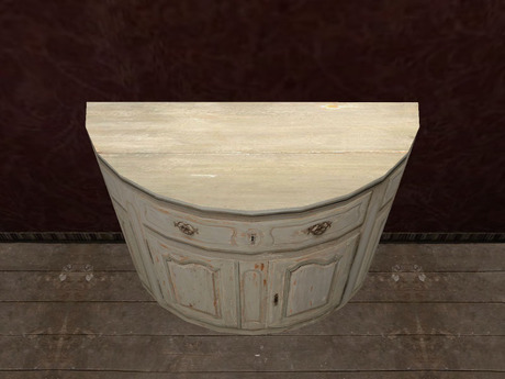Second Life Marketplace - RE French Painted Half Round Buffet - One ...