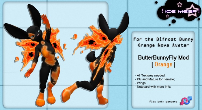 Second Life Marketplace - ! Ice Meep ! ~ ButterBunnyFly - Orange