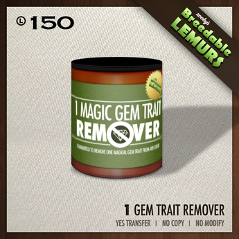 Second Life Marketplace - Zooby's - One Gem Trait Remover