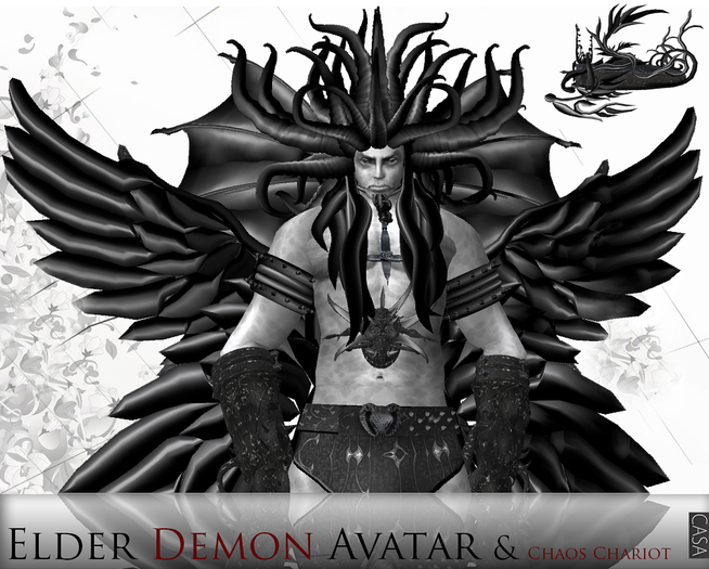 Second Life Marketplace - Elder Demon Avatar & Chaos Chariot