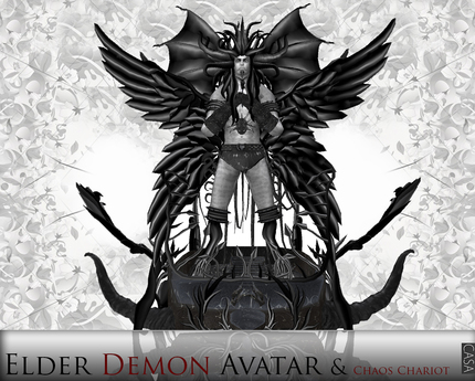 Second Life Marketplace - Elder Demon Avatar & Chaos Chariot
