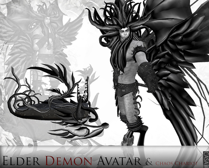 Second Life Marketplace - Elder Demon Avatar & Chaos Chariot