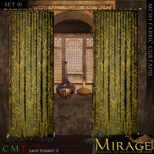 Second Life Marketplace - =::Mirage::= Mesh Curtains - 01