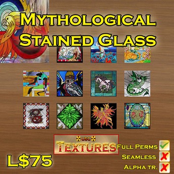 Second Life Marketplace - USC Textures - Mythological Stained Glass