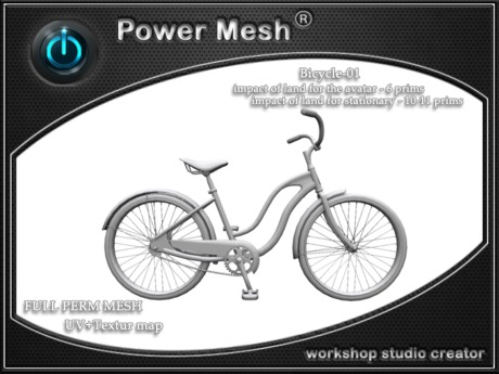 Second Life Marketplace - - { POWER MESH } - Full Perm Bicycle-01