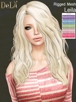 Second Life Marketplace - =DeLa*= Mesh Hair "Leila" Colors