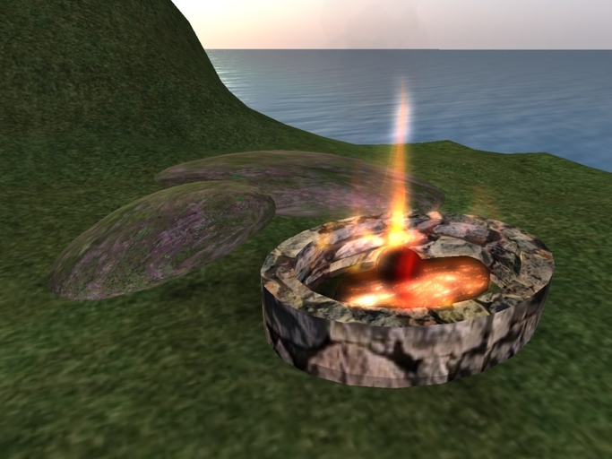 Second Life Marketplace - Nearly Free - Stone Fire Pit with shadows ...