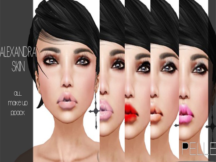 Second Life Marketplace - Pelle ALEXANDRA SKIN ALL MAKE UP PACK :.:with ...
