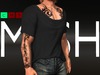 Second Life Marketplace - *S.D* Tucked Loose Black Tee Shirt *FULL Version*
